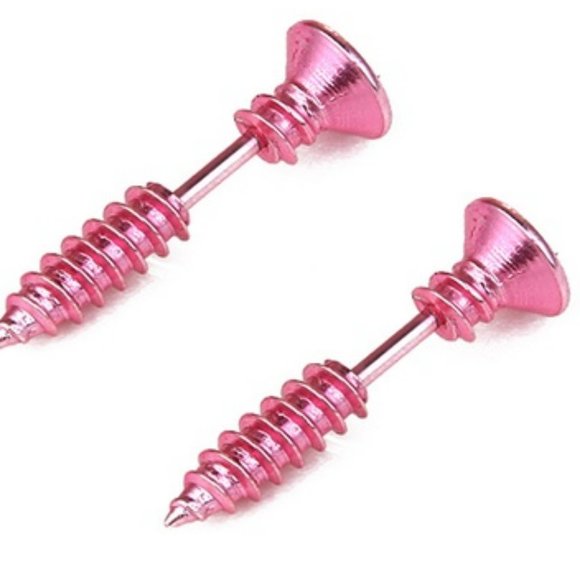 Accessories | New Savage Pair Punk Rock Screw Earrings Emo Festival ...